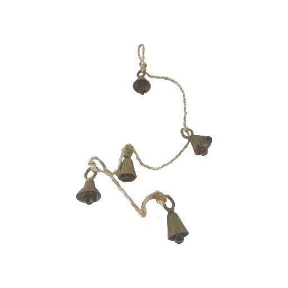Vintage | Accents | Vintage String Of Five 5 Small Brass Bells From ...